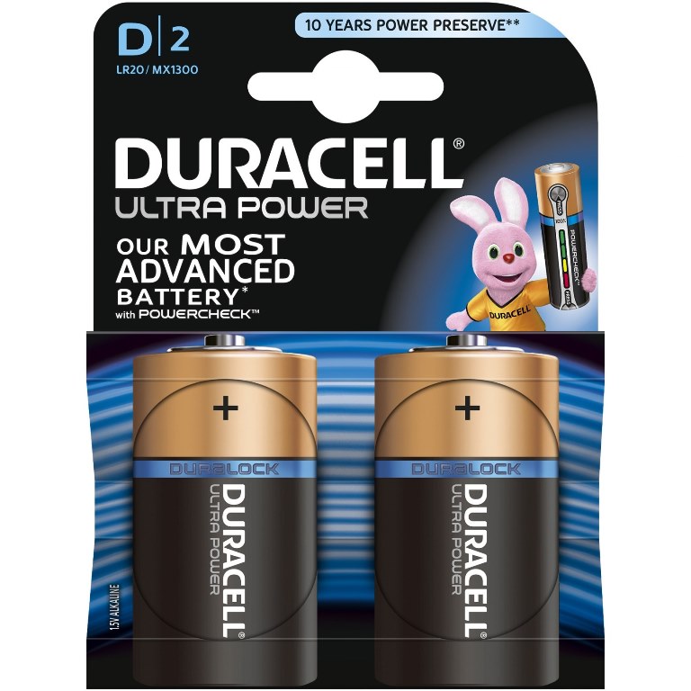 DURACELL ULTRA POWER ALKALINE BATTERIES סוללות, מצברים ומטענים