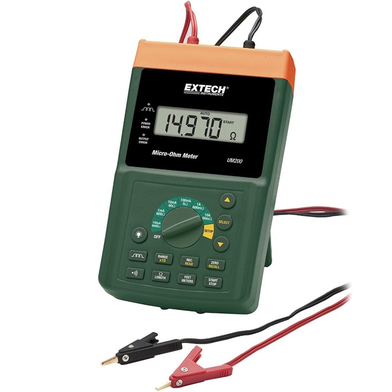 EXTECH INSTRUMENTS HIGH RESOLUTION MICRO-OHM METER - UM200 ציוד בדיקה ומכשירי מדידה