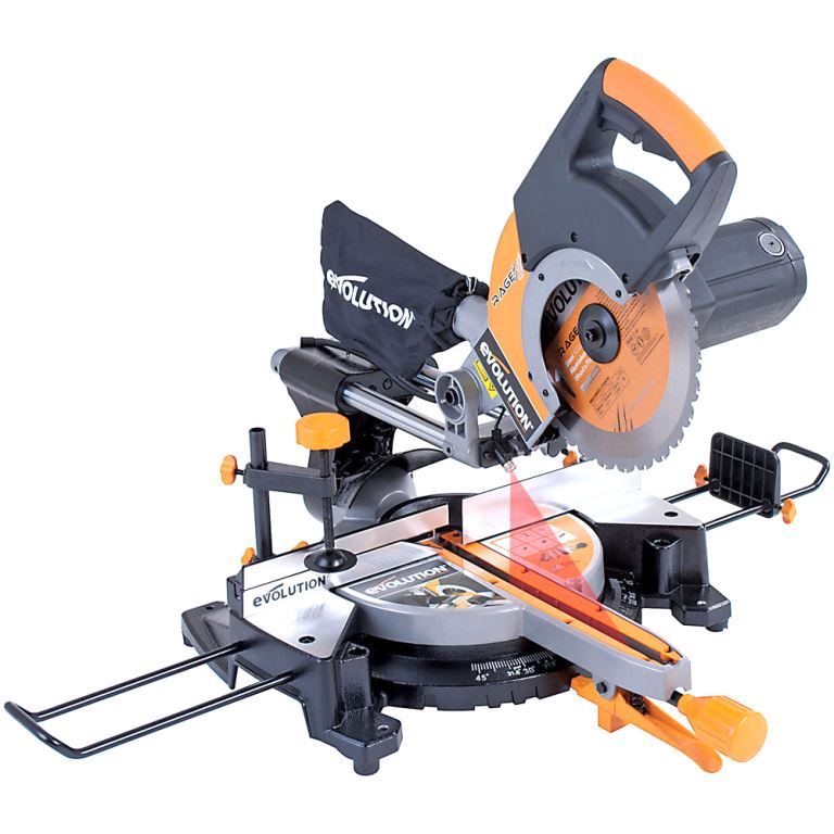 EVOLUTION 2000W SLIDING MITRE SAW - RAGE 3 PLUS כלי עבודה נטענים / חשמליים