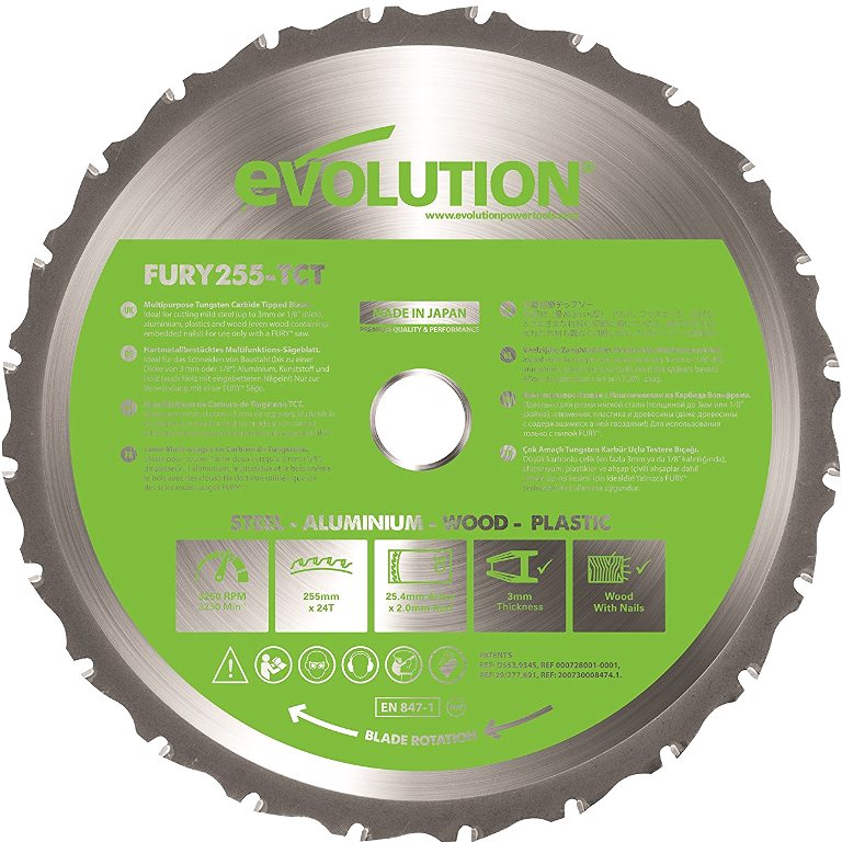 EVOLUTION 2000W SLIDING MITRE SAW - FURY 3-XL כלי עבודה נטענים / חשמליים
