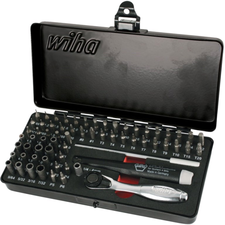 WIHA 65 PIECE ESD MICRO RATCHET SET - 75965 כלי עבודה ידניים