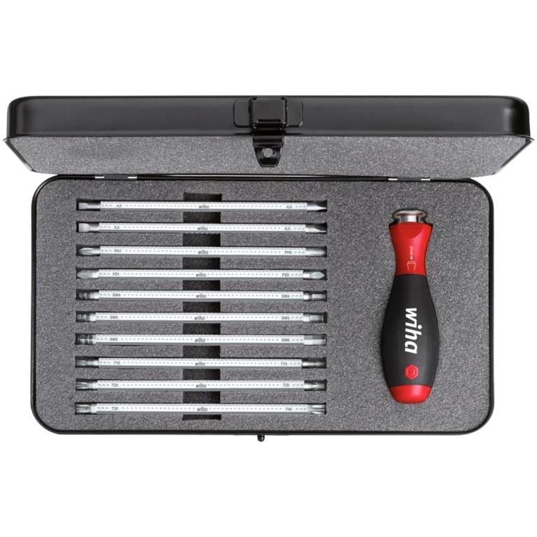 WIHA SCREWDRIVER WITH INTERCHANGEABLE BLADE SET - 00623 SYSTEM 6 כלי ...