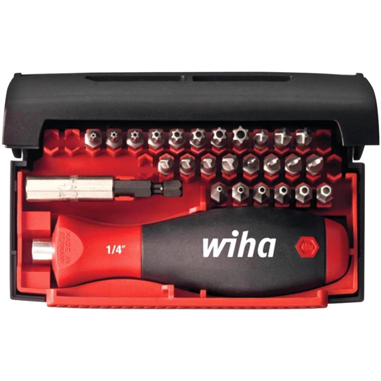 WIHA SCREWDRIVER WITH INTERCHANGEABLE BIT SET - 09393 כלי עבודה ידניים