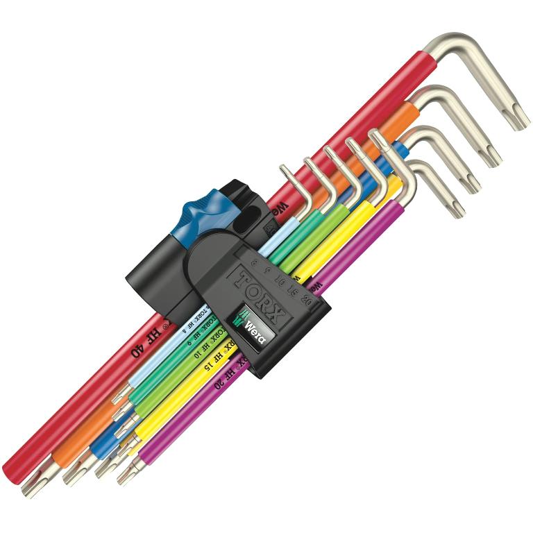 WERA 9PCS HOLDING FUNCTION TORX KEY SET - 3967/9 TX SXL MULTICOLOUR ...