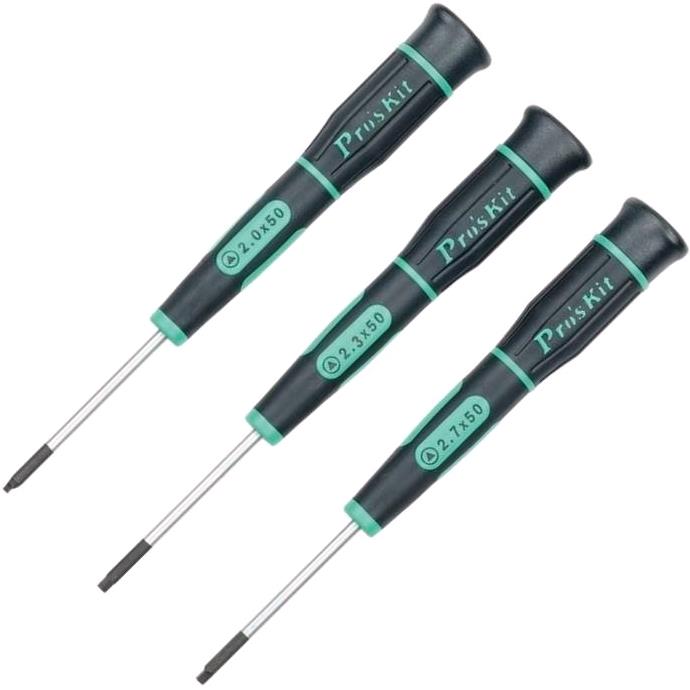 PROSKIT 3PCS TRIANGLE PRECISION SCREWDRIVER SET - SD-081F כלי עבודה ידניים