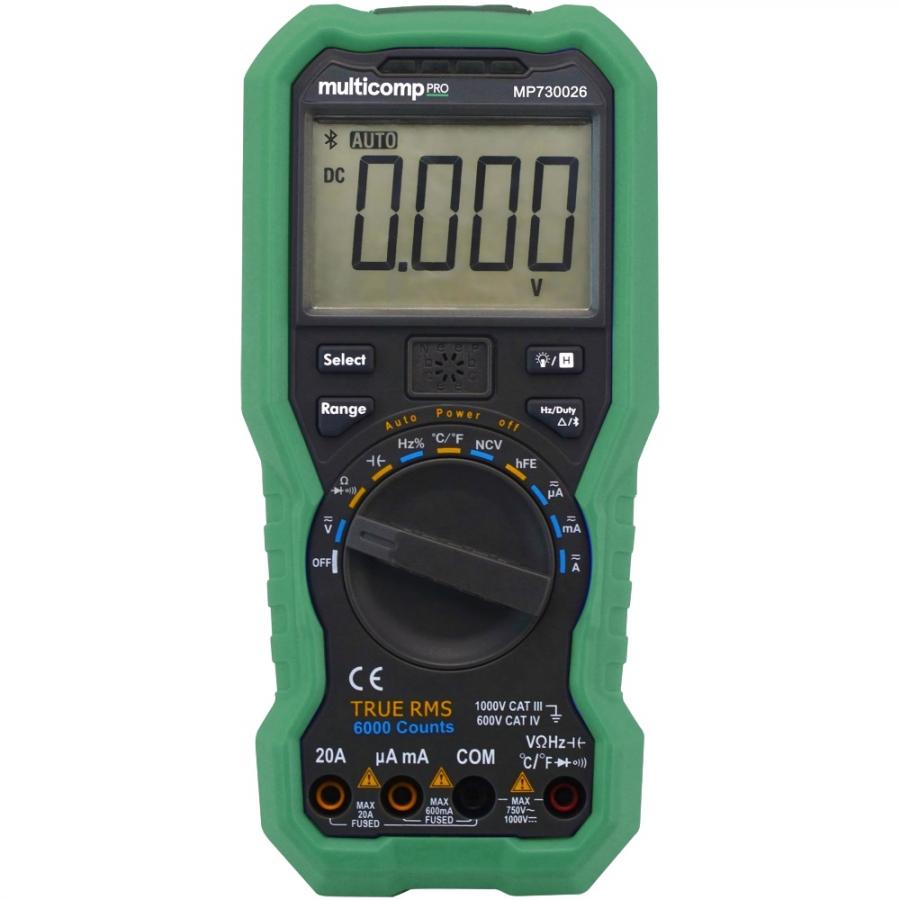 MULTICOMP PRO DIGITAL MULTIMETER WITH BLUETOOTH - MP730026 ציוד בדיקה ...