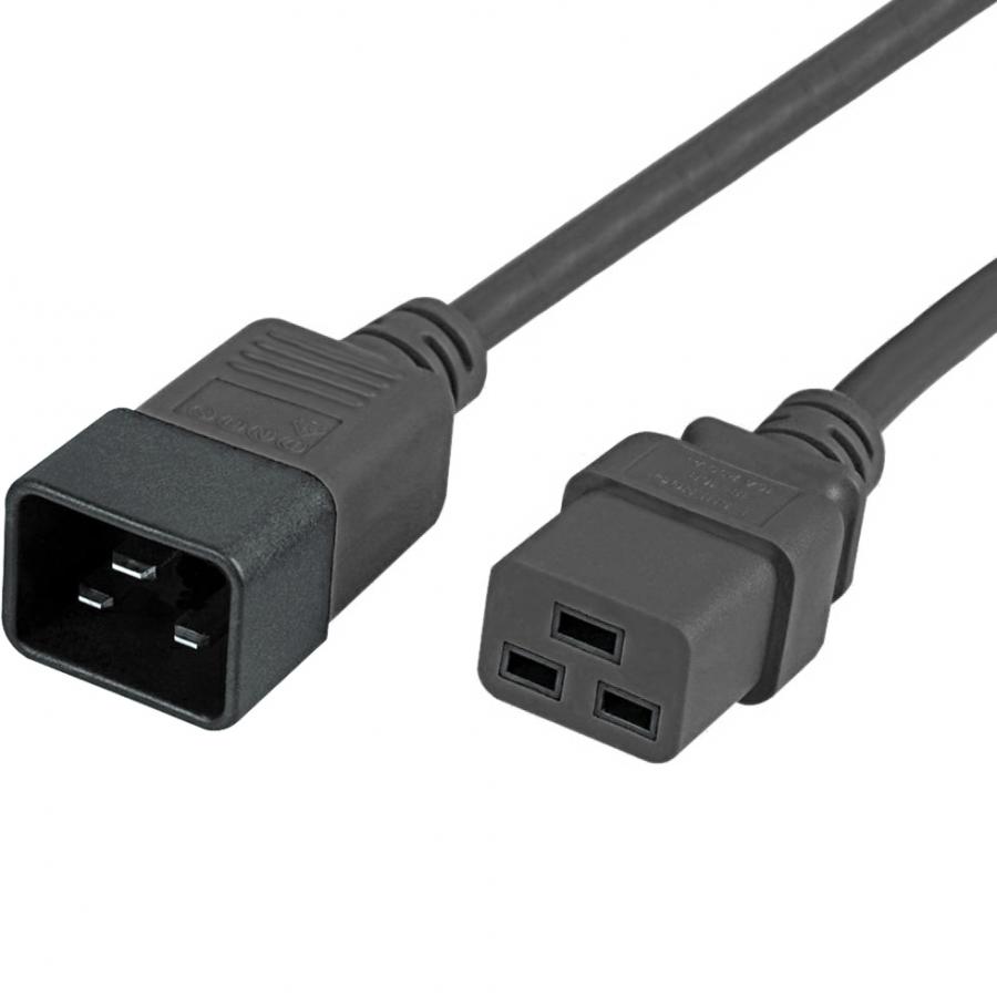 PRO-ELEC IEC 60320 C20 PLUG TO IEC 60320 C19 SOCKET MAINS POWER CORDS ...