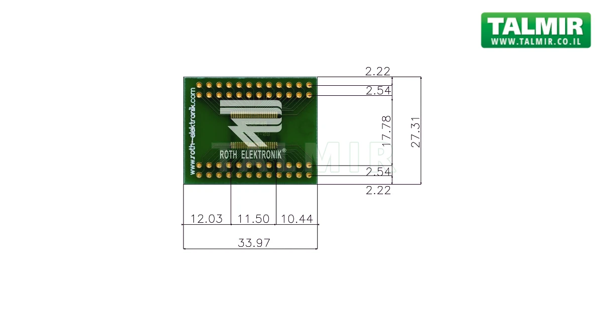 לוח מתאם לרכיבי TSSOP-48 ~ DIP - SMD - טלמיר אלקטרוניקה