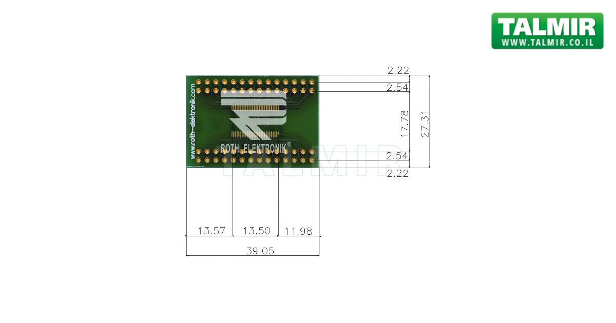 לוח מתאם לרכיבי TSSOP-56 ~ DIP - SMD - טלמיר אלקטרוניקה