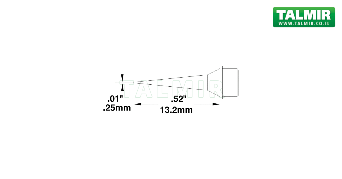 ראש לידית מלחם - METCAL STTC-090 - CONICAL 0.25MM - טלמיר אלקטרוניקה
