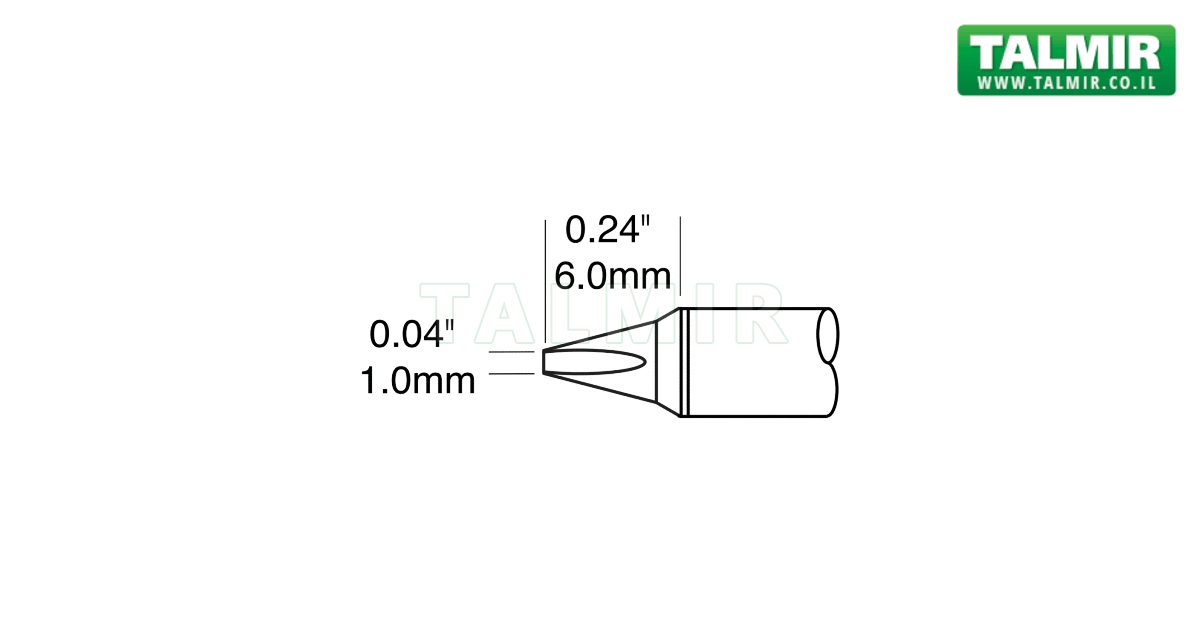 ראש לידית מלחם - METCAL STTC-125P - CHISEL 1MM - טלמיר אלקטרוניקה