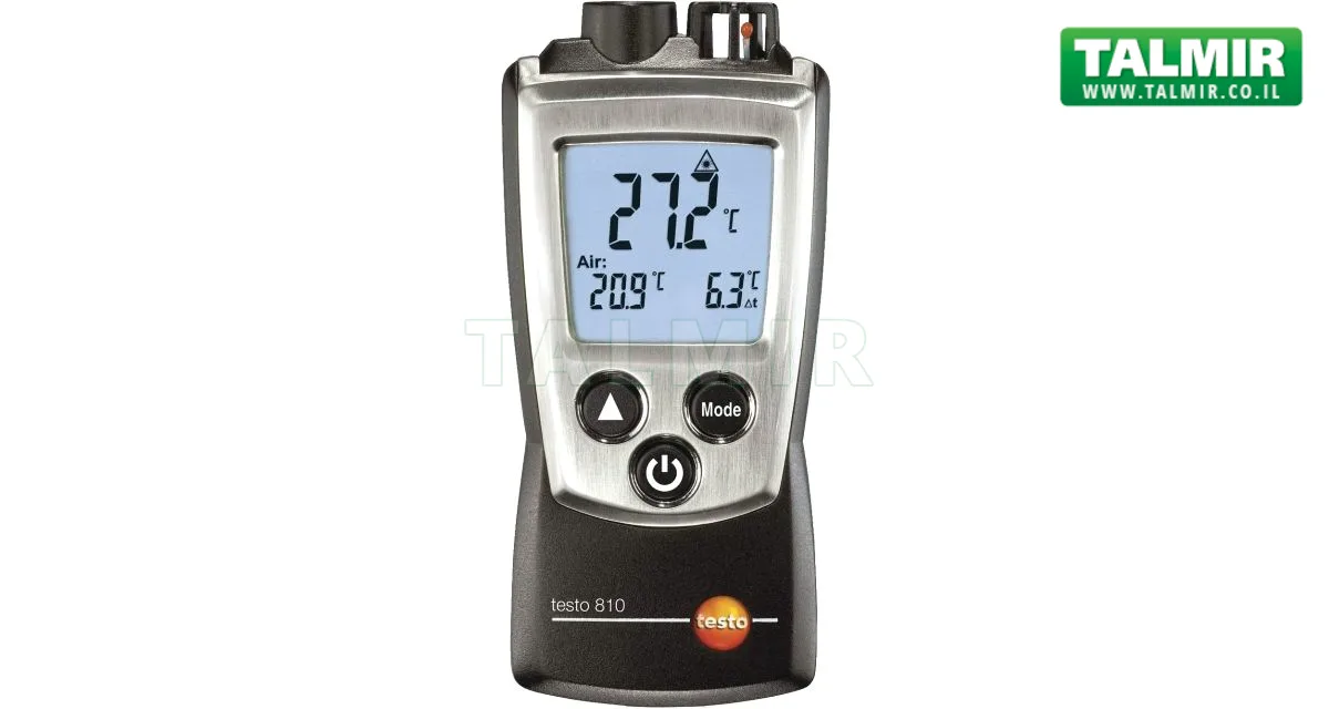 מודד טמפרטורה ידני דיגיטלי - דו ערוצי - TESTO 810 THERMOMETER - טלמיר ...