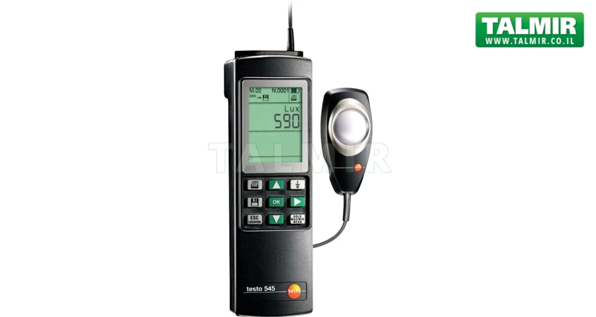 TESTO 545 DIGITAL HAND HELD LUX METER ציוד בדיקה ומכשירי מדידה סידרה ...