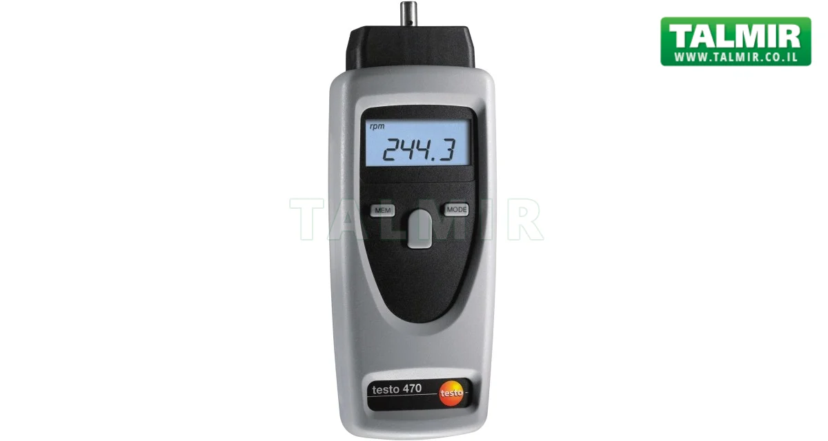 מודד מהירות סיבוב דיגיטלי (טכומטר) - TESTO 470 TACHOMETER - טלמיר ...