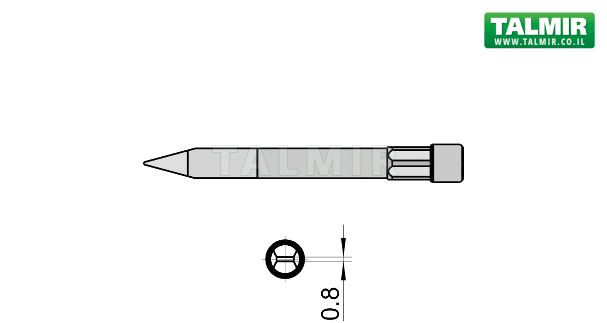 ראש למלחם - WELLER THM C - 3.2MM CHISEL