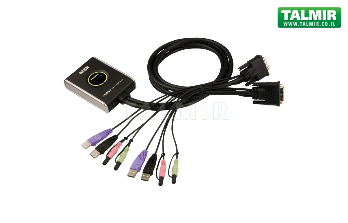 ATEN 2 PORT USB DVI/AUDIO CABLE KVM SWITCH - CS682 Talmir Home Tech ...
