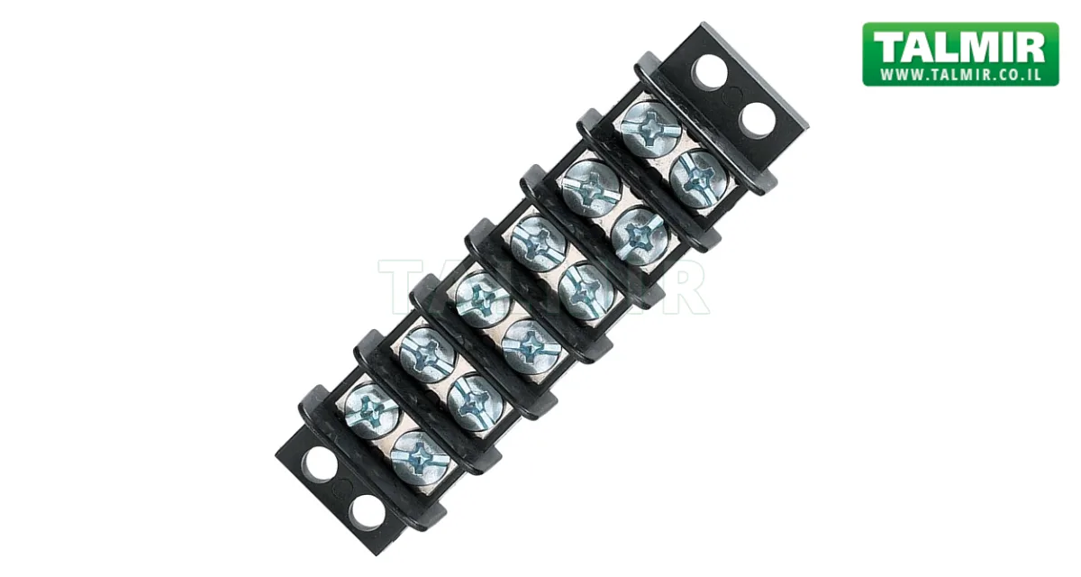 מחבר 6WAY , 22AWG ~ 10AWG - TERMINAL BLOCK BARRIER - טלמיר אלקטרוניקה