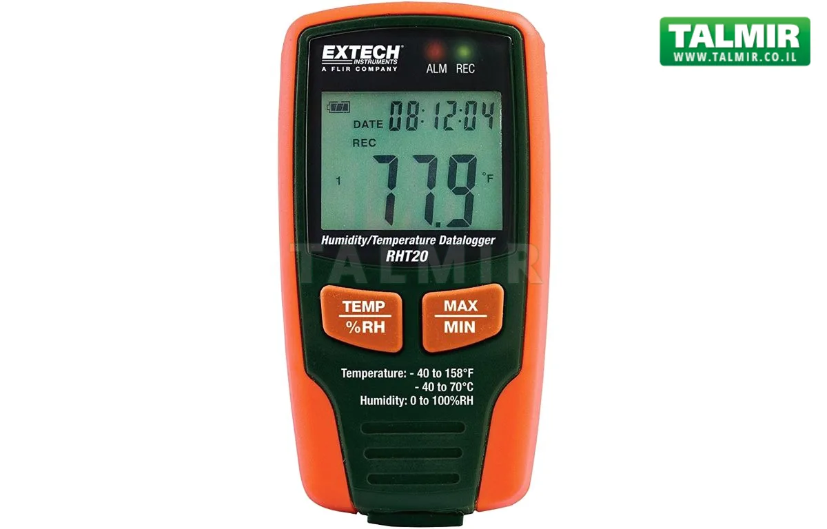 אוגר נתונים - טמפרטורה / לחות , 16000 זכרונות , EXTECH RHT20 - טלמיר ...