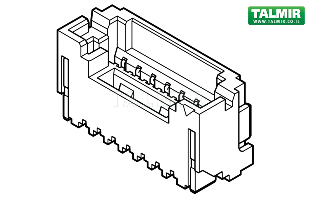 מחבר JST להלחמה למעגל מודפס - סדרת ZE - זכר 11 מגעים - טלמיר אלקטרוניקה