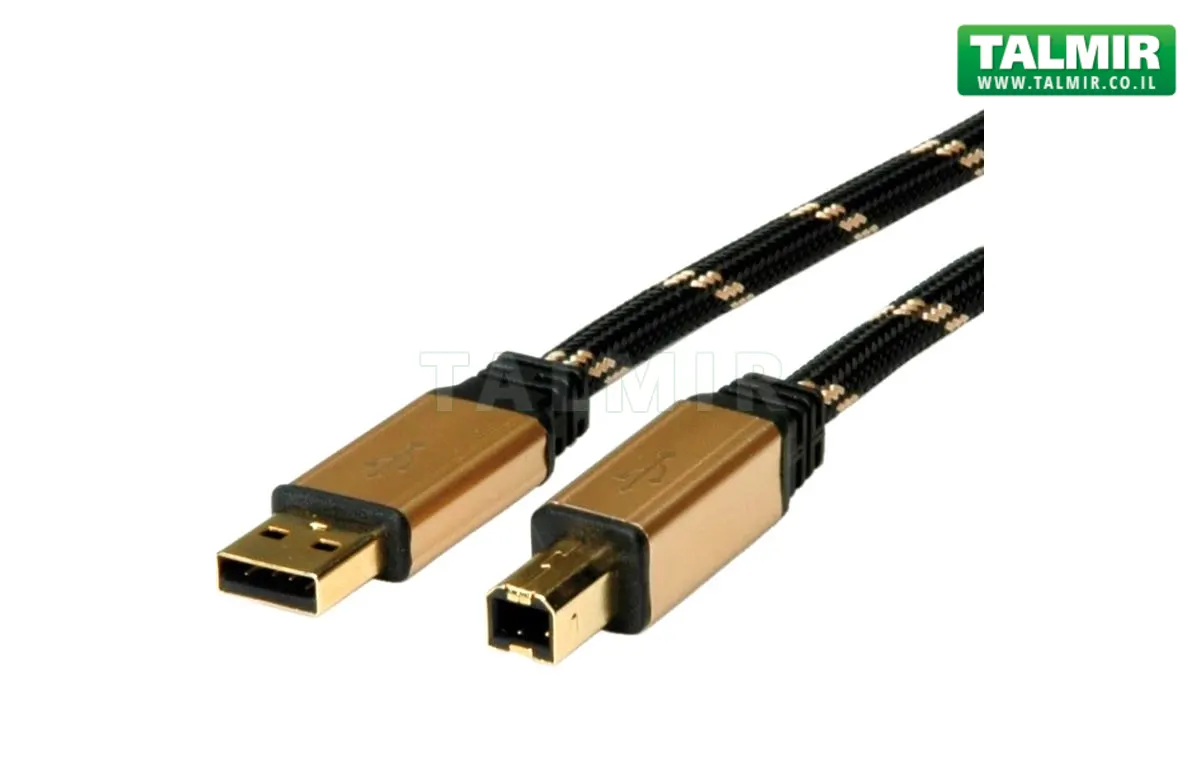 ROLINE HIGH END A TO B USB 2.0 CABLES כבלים ואביזרים לכבלים סידרה : 36498