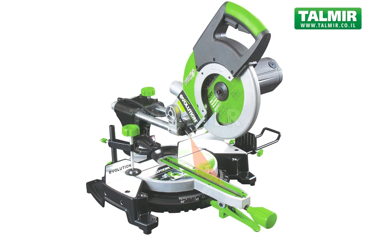 מסור גרונג / פנדל שולחני מקצועי EVOLUTION FURY 3-XL 255MM - 2000W