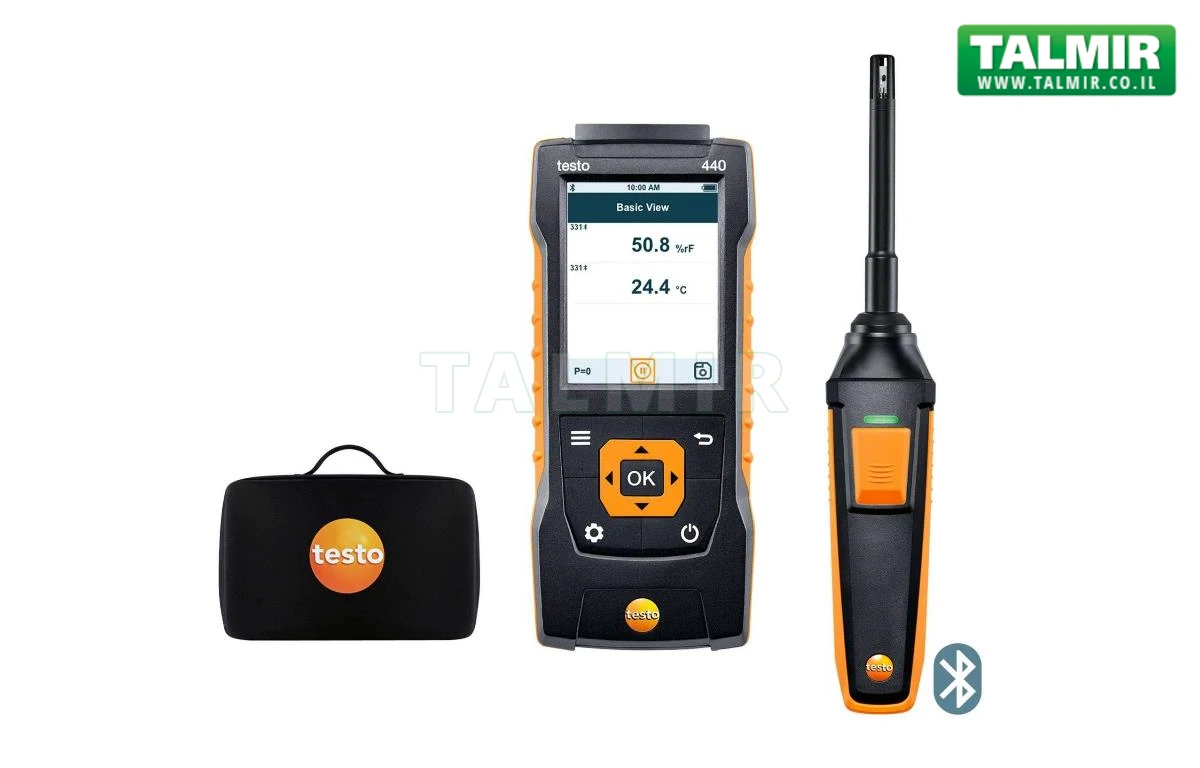 מודד ספיקת אוויר דיגיטלי - TESTO 440 HUMIDITY KIT - טלמיר אלקטרוניקה