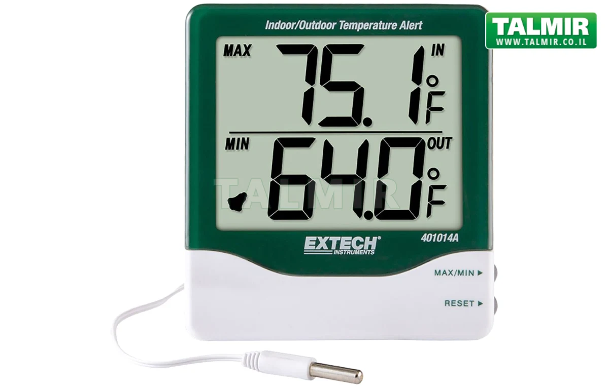 מד טמפרטורה דיגיטלי - EXTECH 401014A - IN/OUT - טלמיר אלקטרוניקה