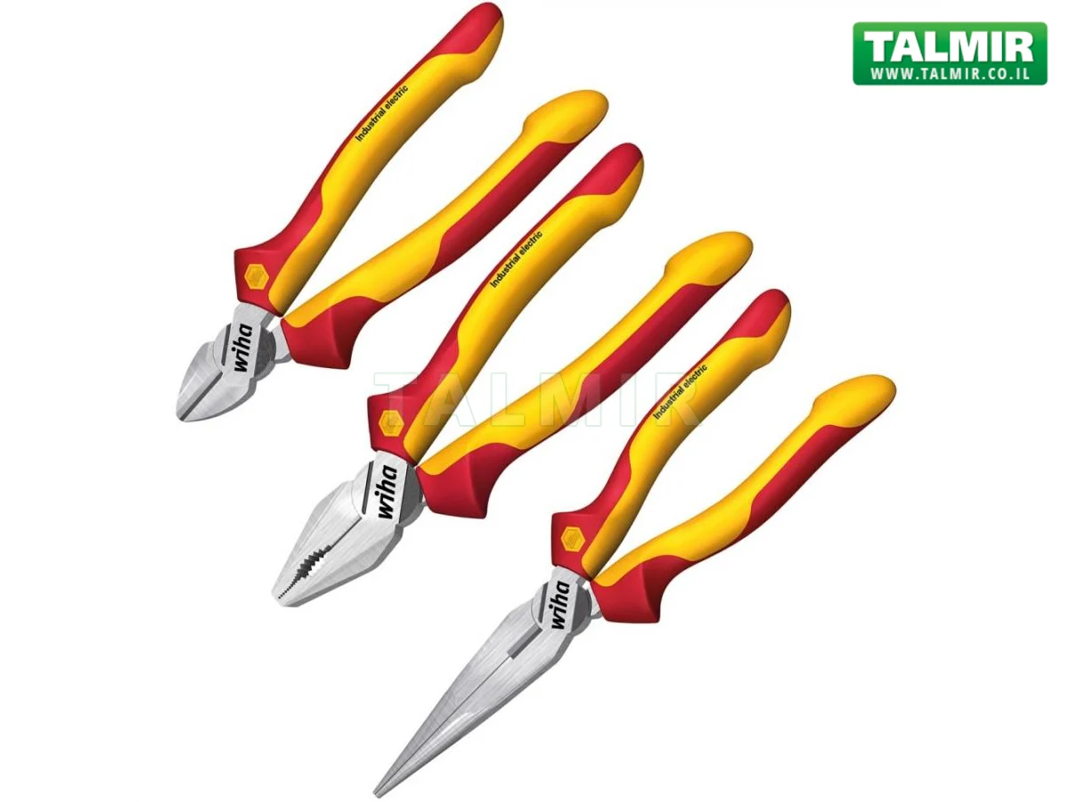 סט פליירים מבודדים מקצועיים לחשמלאים - WIHA 38637 - טלמיר אלקטרוניקה