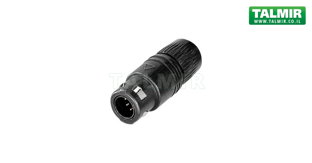 מחבר תעשייתי NEUTRICON - זכר להלחמה לכבל - 8 מגעים - OSC8M - טלמיר ...