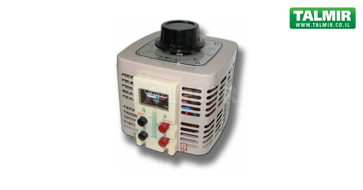 שנאי עם מתח משתנה (VARIAC) - מזווד 2A - טלמיר אלקטרוניקה