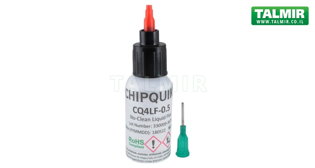 Solder Flux, No Clean, Soldering, Bottle, 15 ml - טלמיר אלקטרוניקה