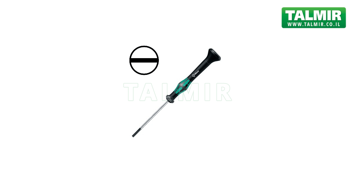 מברג שטוח לאלקטרוניקה - WERA 118010 - 3.0X80MM - טלמיר אלקטרוניקה